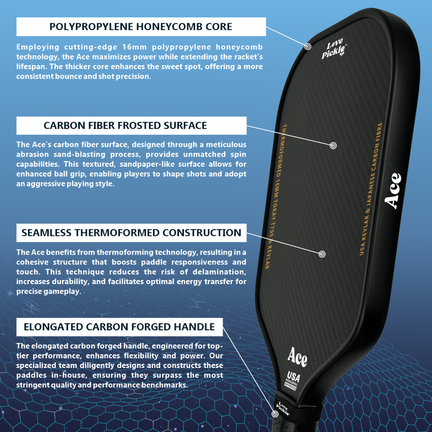 Love Pickle "Ace" Paddle - Pickleball Essentials
